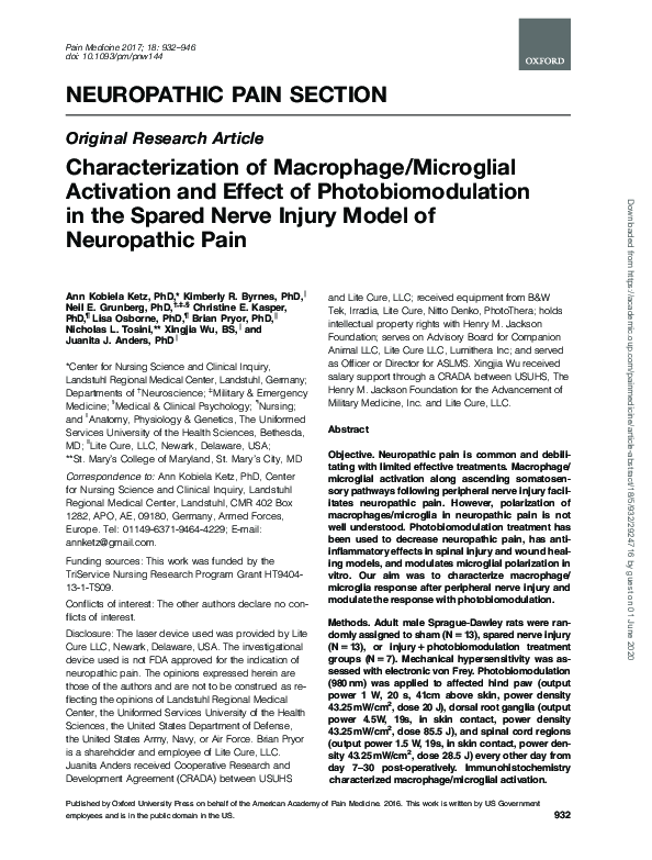 (PDF) Characterization of Macrophage/Microglial Activation and Effect ...