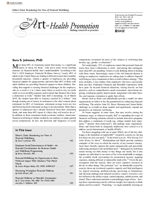 (PDF) The Art of Health Promotion: Linking research to practice