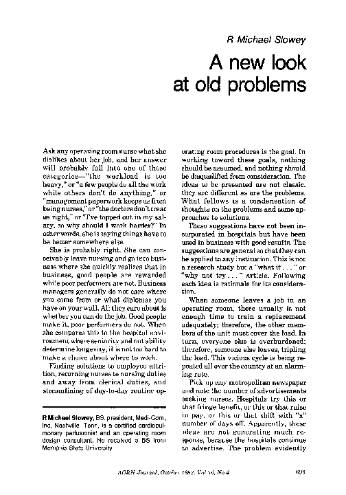 (PDF) A new look at old problems