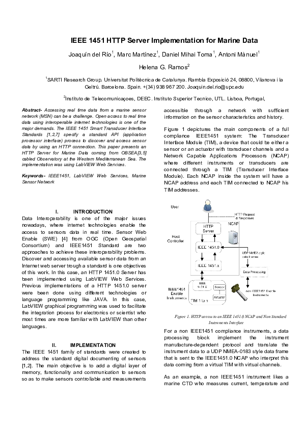 (PDF) IEEE 1451 http server implementation for marine data