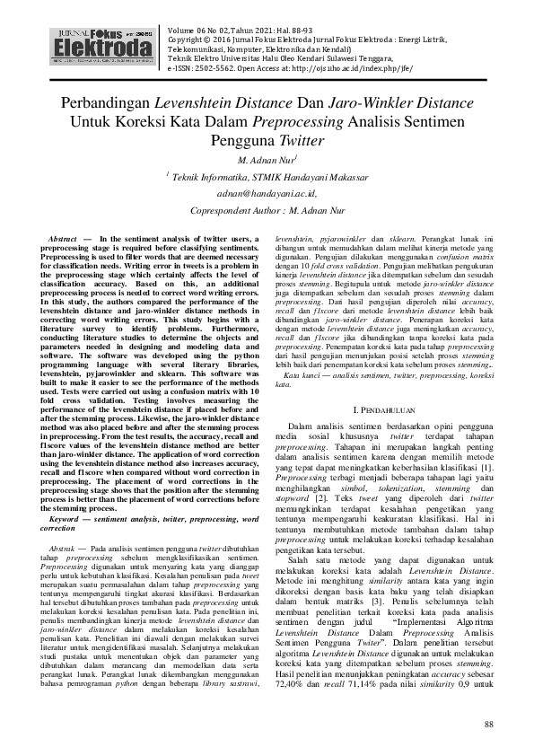 (PDF) Perbandingan Levenshtein Distance Dan Jaro-Winkler Distance Untuk ...