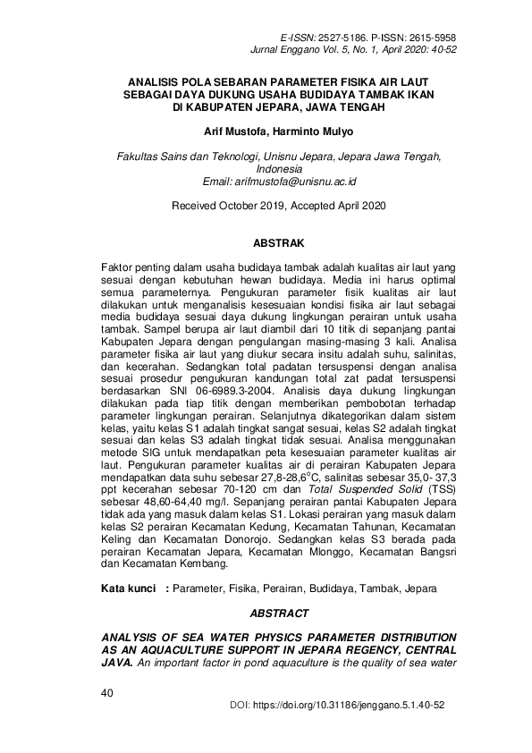 (PDF) Analisis Pola Sebaran Parameter Fisika Air Laut Sebagai Daya ...