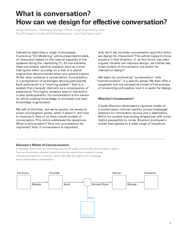 (PDF) What is Conversation? How Can We Design for Effective ...