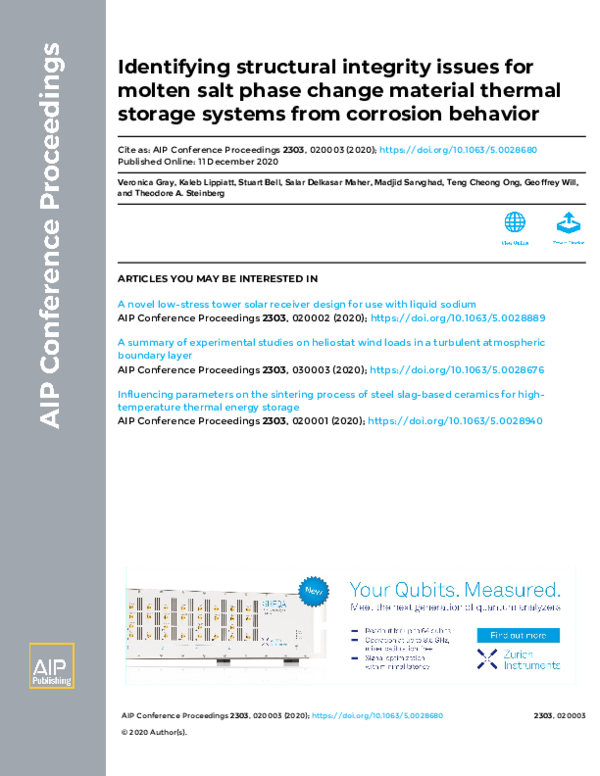 (PDF) Identifying structural integrity issues for molten salt phase ...