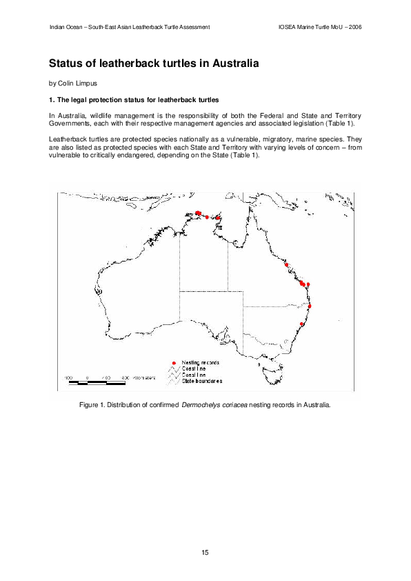 (PDF) Status of leatherback turtles in Australia