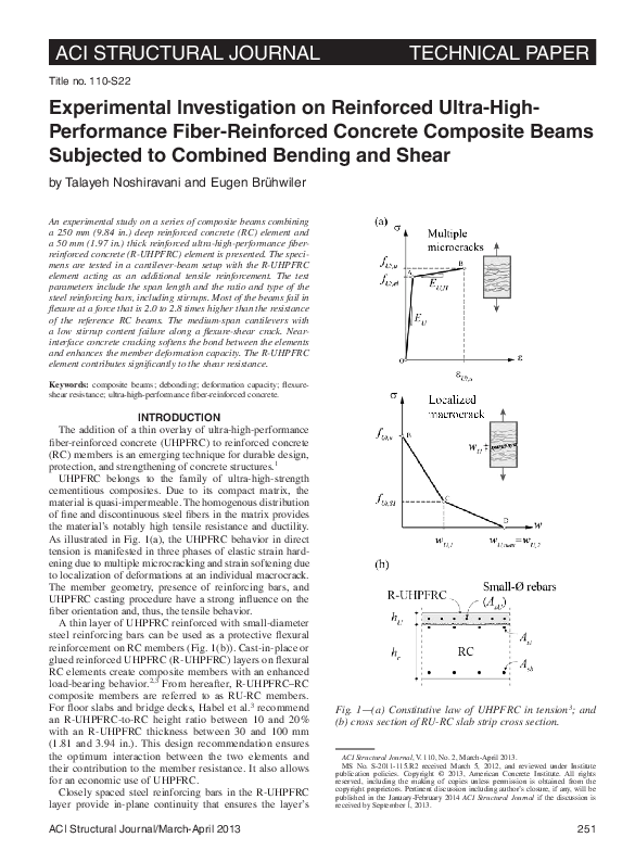 (PDF) Experimental Investigation on Reinforced Ultra-High-Performance ...