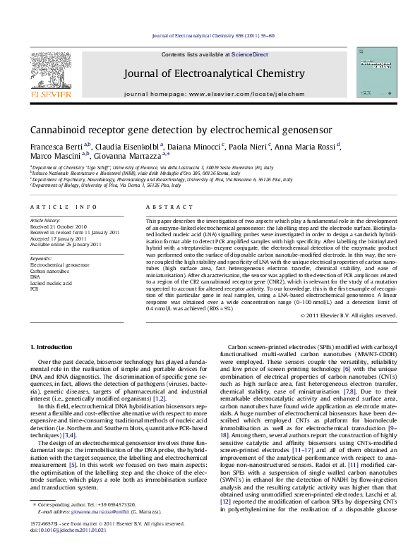(PDF) Electrochemical Genosensor for CNR2 Detection