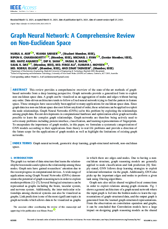 (PDF) Graph Neural Network: A Comprehensive Review on Non-Euclidean Space