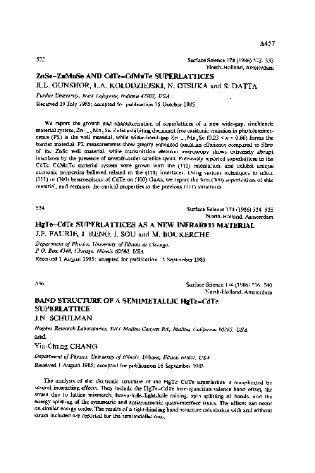 (PDF) Band structure of a semimetallic HgTe-CdTe superlattice