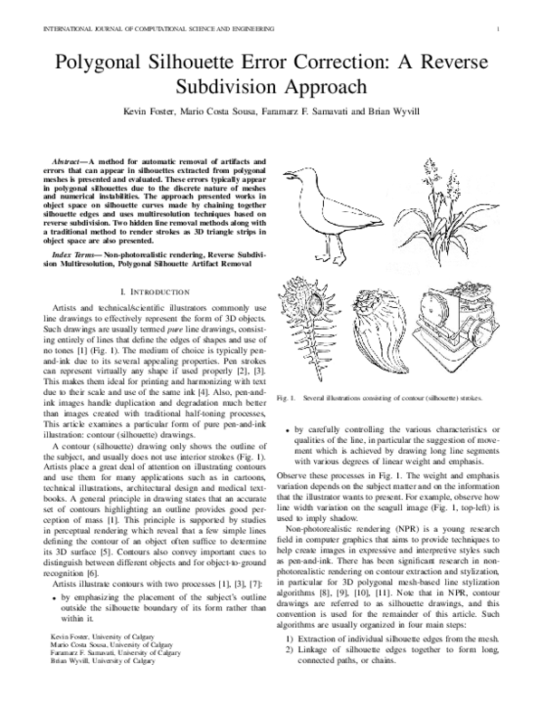 (PDF) Polygonal silhouette error correction: a reverse subdivision approach