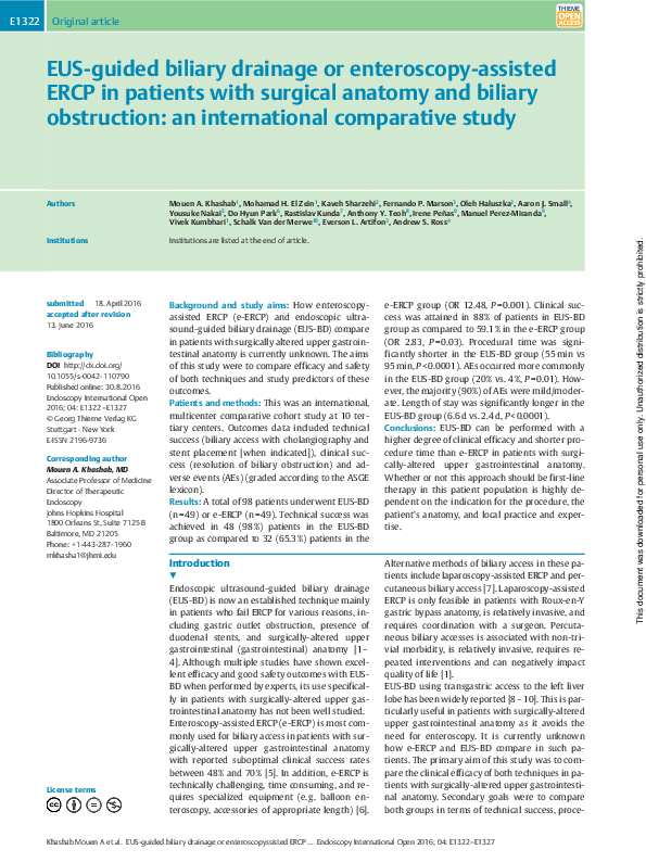 (PDF) EUS-guided biliary drainage or enteroscopy-assisted ERCP in ...