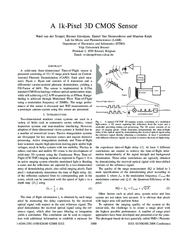 (PDF) A 1k-pixel 3D CMOS sensor