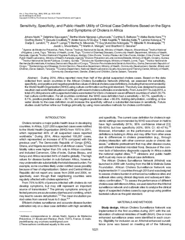 (PDF) Sensitivity, Specificity, and Public-Health Utility of Clinical ...