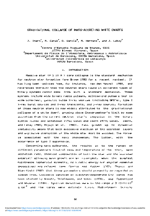 (PDF) Gravitational collapse of mass-accreting white dwarfs