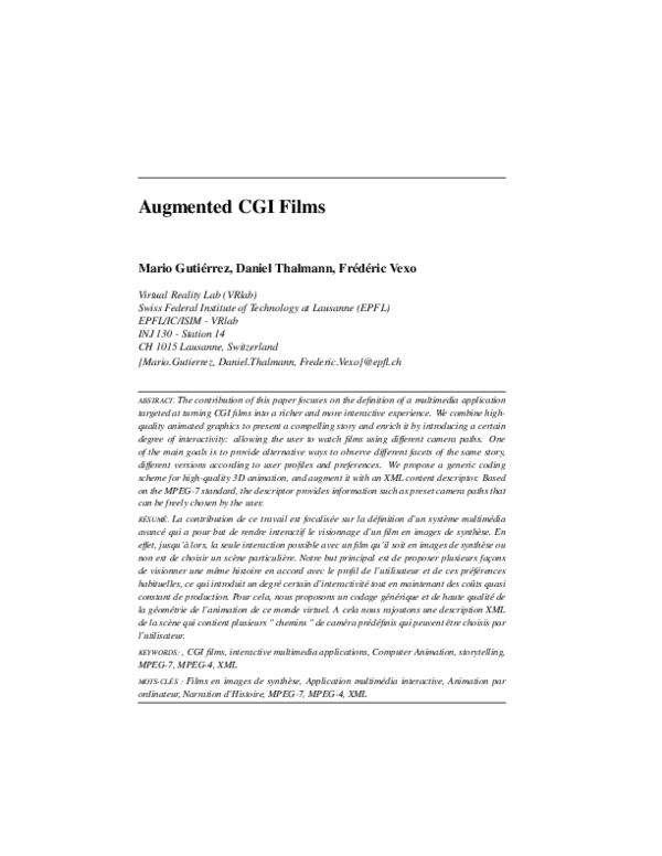 (PDF) Augmented CGI Films