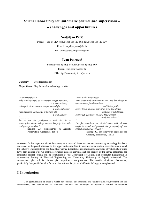 (PDF) Virtual laboratory for automatic control and supervision ...