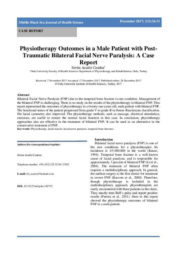 (PDF) Bilateral Facial Paralysis Caused by Bilateral Temporal Bone ...