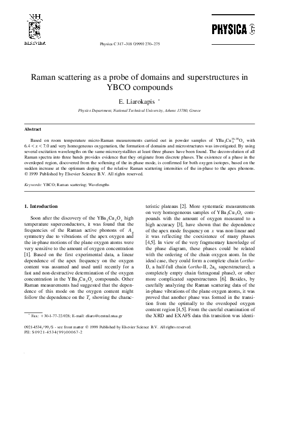 (PDF) Raman scattering as a probe of domains and superstructures in ...