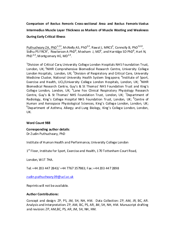 (PDF) Rectus Femoris Cross-Sectional Area and Muscle Layer Thickness ...