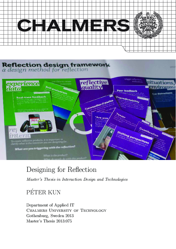(PDF) Designing for Reflection | David Leat - Academia.edu
