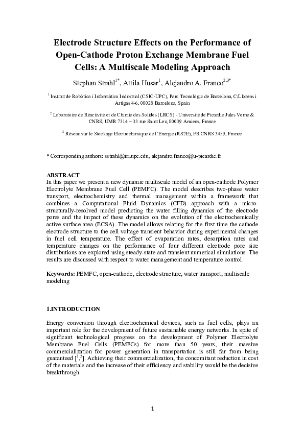 (PDF) Electrode structure effects on the performance of open-cathode ...