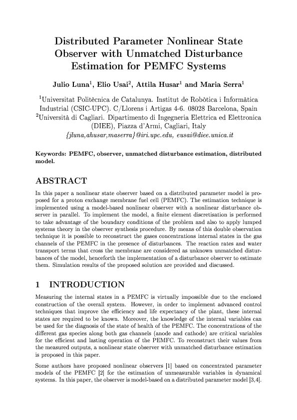 Pdf Distributed Parameter Nonlinear State Observer With Unmatched