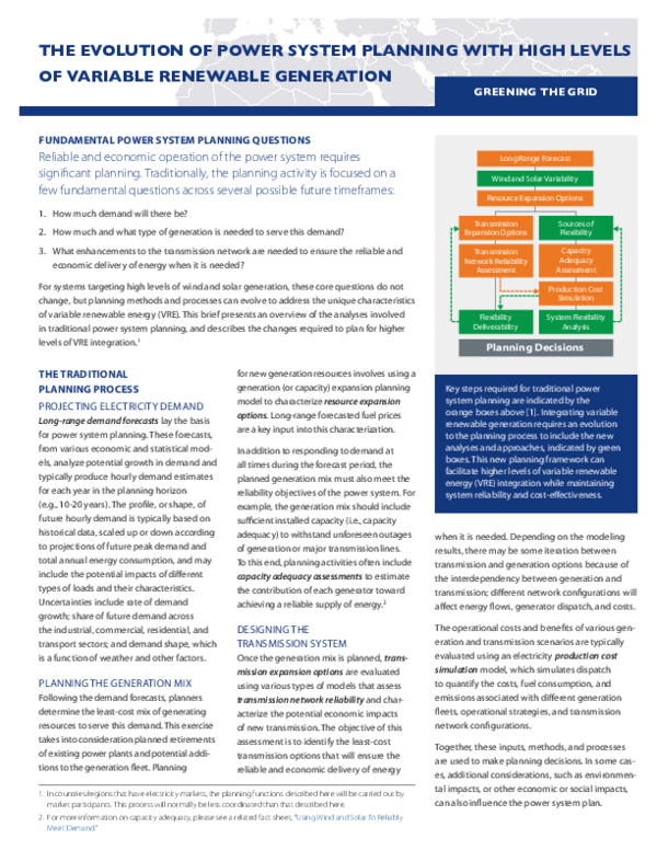 (PDF) The Evolution of Power System Planning with High Levels of ...