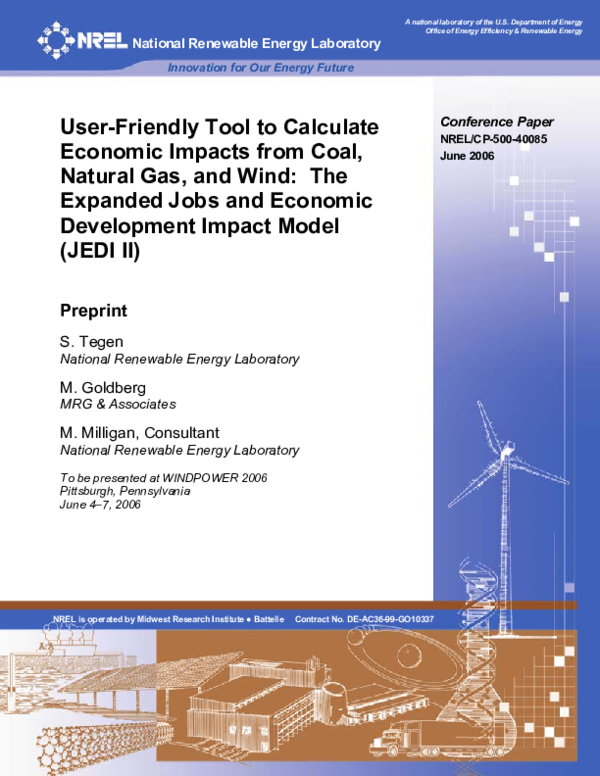 (PDF) User-Friendly Tool to Calculate Economic Impacts from Coal ...