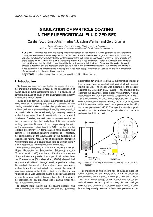 (PDF) Simulation of particle coating in the supercritical fluidized bed