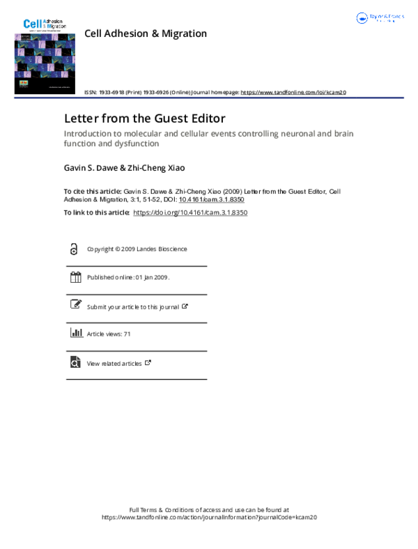 (PDF) Letter from the Guest Editor: Introduction to molecular and ...