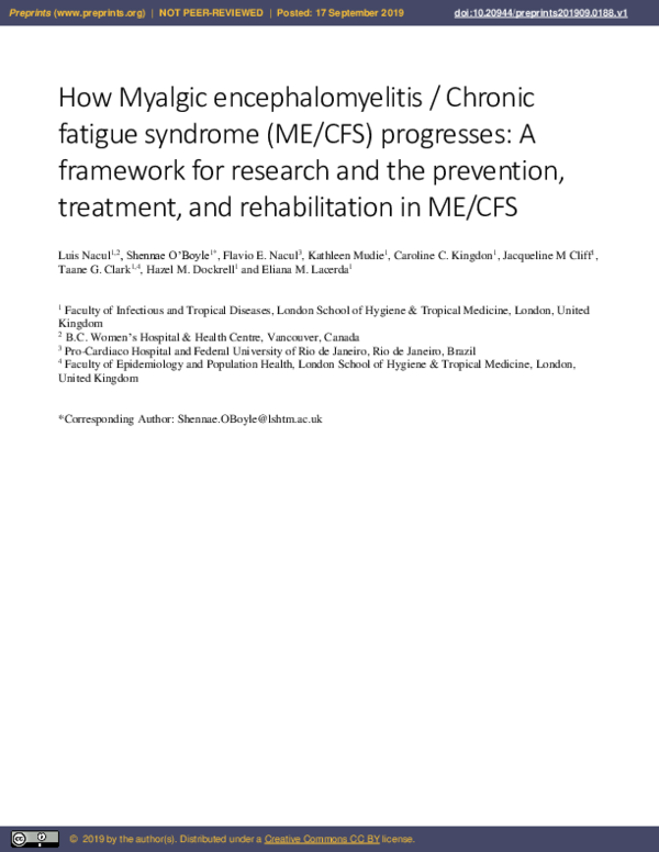 (PDF) How Myalgic Encephalomyelitis / Chronic Fatigue Syndrome (ME/CFS ...