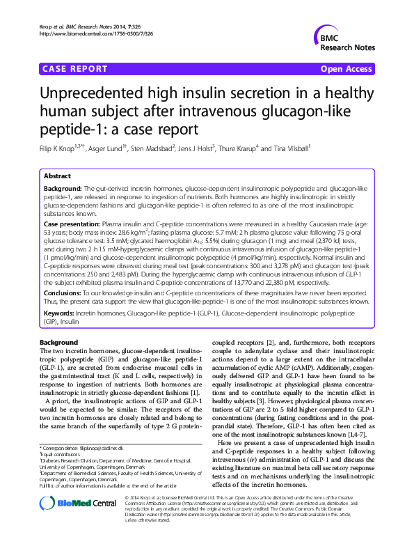 (PDF) Unprecedented high insulin secretion in a healthy human subject ...