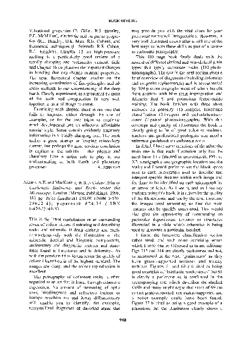 (PDF) A Colour Atlas of Carbonate Sediments and Rocks Under the ...