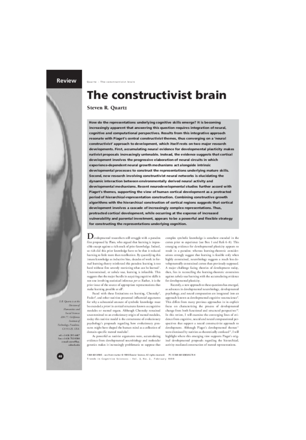 (PDF) The constructivist brain
