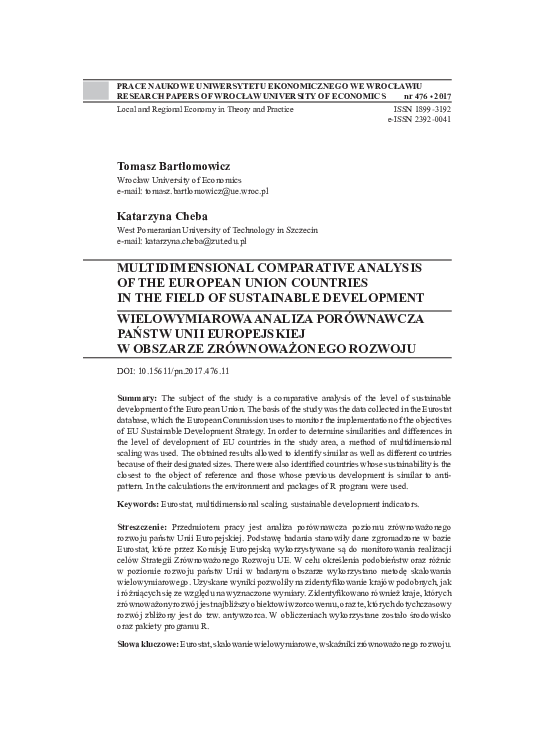 (PDF) Multidimensional Comparative Analysis of the European Union ...