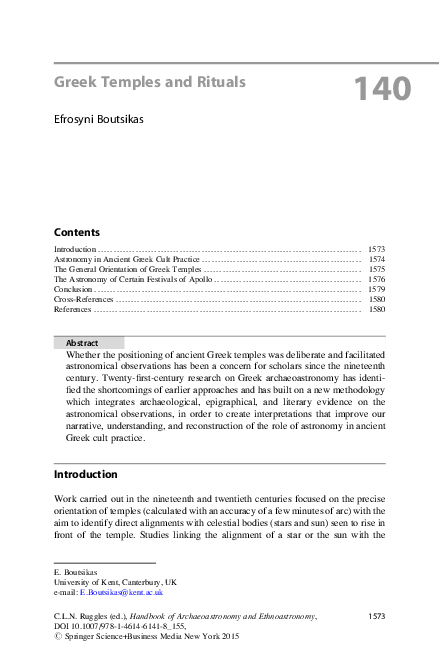 (PDF) Handbook of Archaeoastronomy and Ethnoastronomy