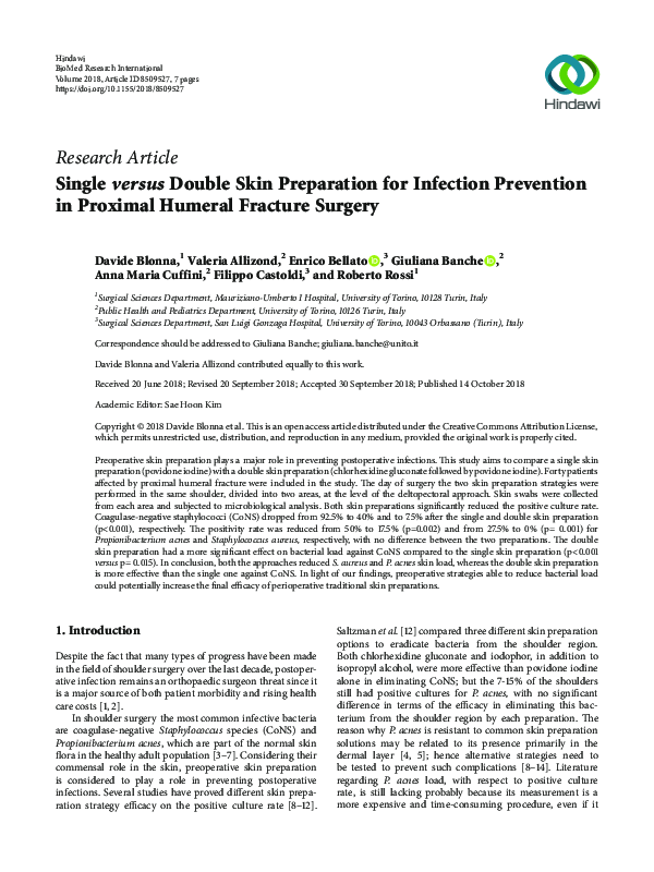 (PDF) {"__content__"=>"Single Double Skin Preparation for Infection ...