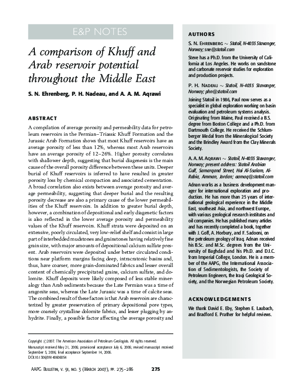 (PDF) A Regional Comparison of Khuff and Arab Reservoir Potential ...