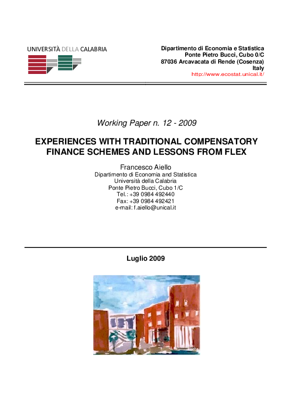 (PDF) Experiences with Traditional Compensatory Finance Schemes and ...