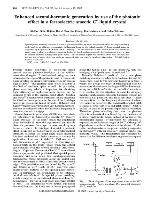 (PDF) Enhanced second-harmonic generation by use of the photonic effect in a ferroelectric ...