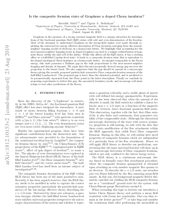 (PDF) Composite fermion state of graphene as a Haldane-Chern insulator