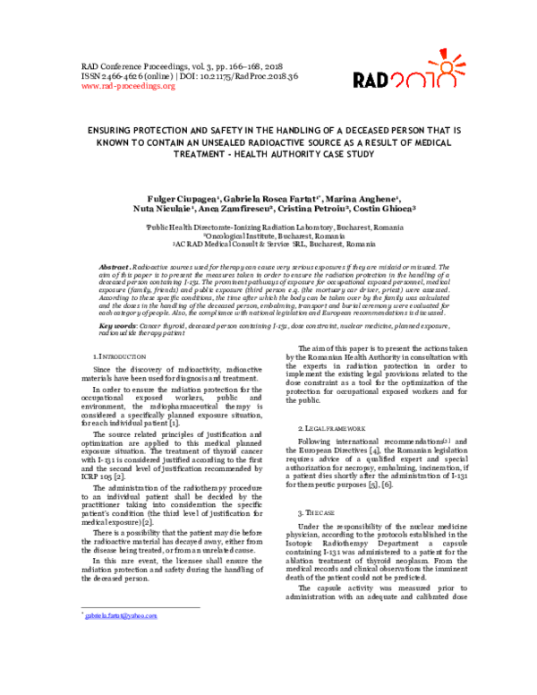 (PDF) Ensuring Protection and Safety in the Handling of a Deceased ...