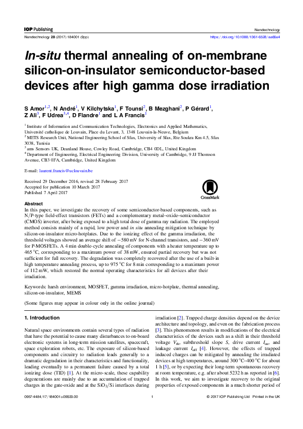 (PDF) In-situ thermal annealing of on-membrane silicon-on-insulator ...