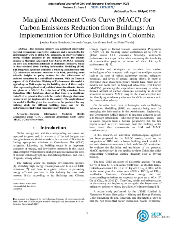 (PDF) Marginal Abatement Costs Curve (MACC) for Carbon Emissions ...