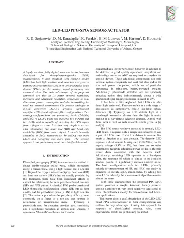 (PDF) Led-Led PPG-SPO2 Sensor-Actuator