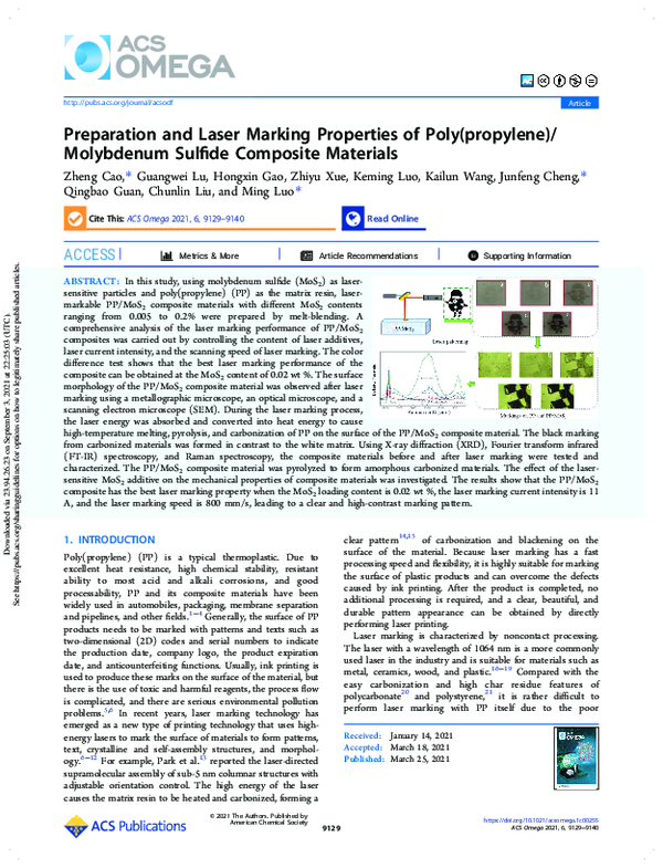 (PDF) Preparation and Laser Marking Properties of Poly(propylene ...