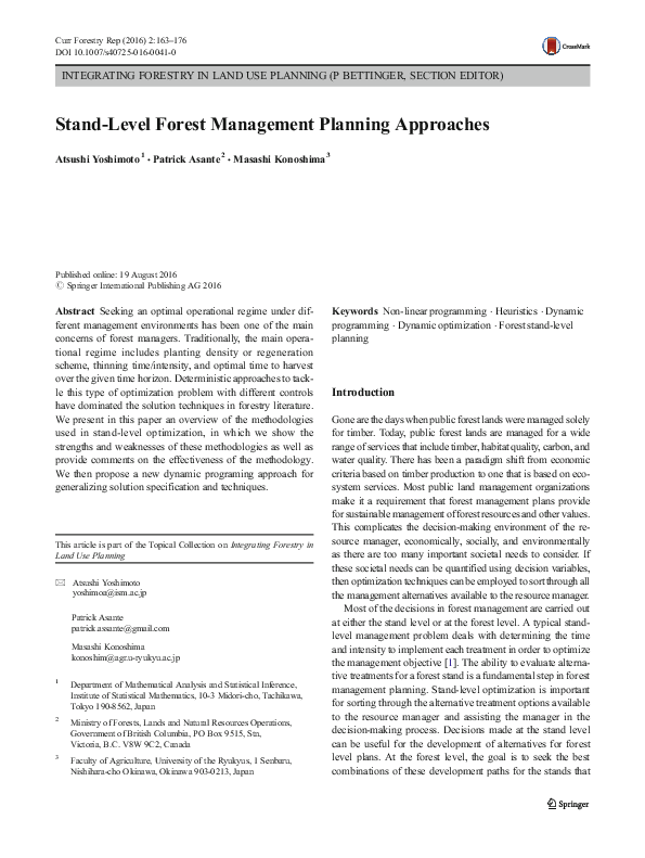 (PDF) Stand-Level Forest Management Planning Approaches | Patrick Asante - Academia.edu