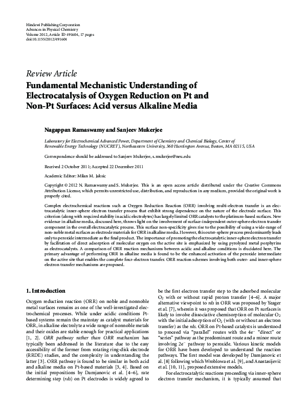 (PDF) Fundamental Mechanistic Understanding of Electrocatalysis of ...