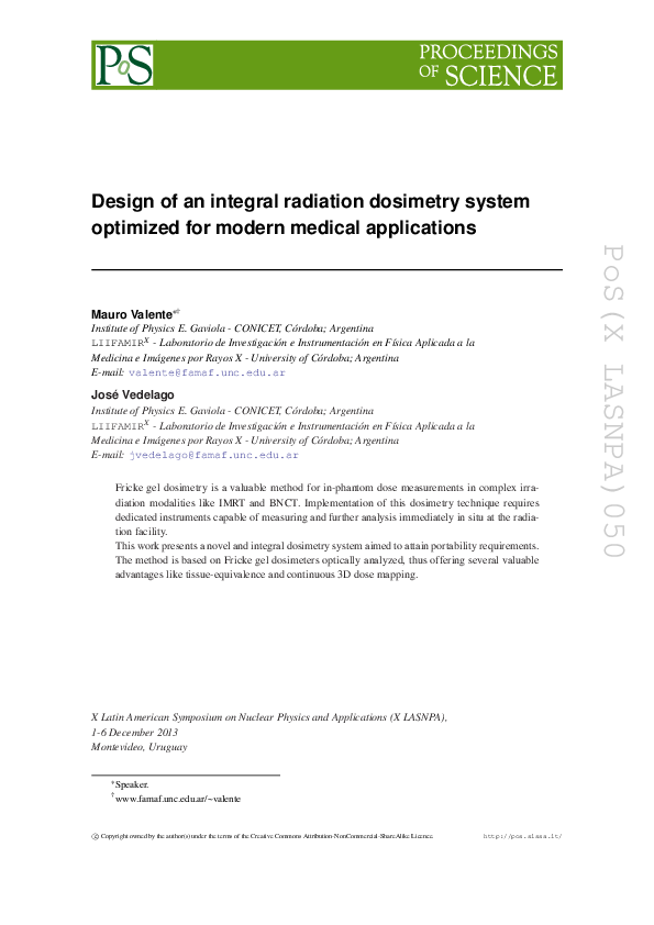 Design and development of an integral high-resolution radiation ...