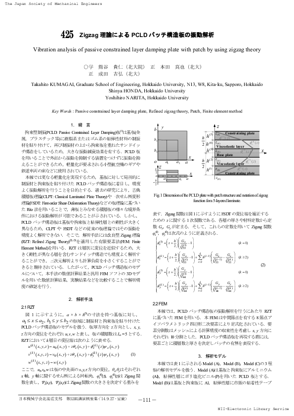 Pdf 425 Vibration Analysis Of Passive Constrained Layer Damping Plate With Patch By Using 